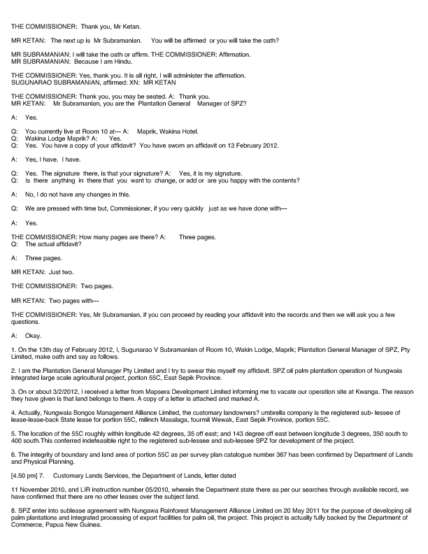 Commission of Inquiry into Special Agriculture and Business Leases ...